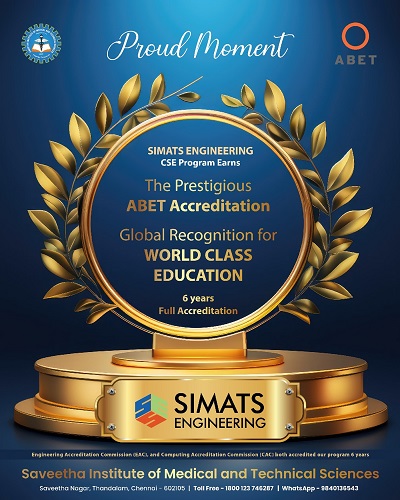 SIMATS Engineering's CSE Program Earns Prestigious ABET Accreditation ...